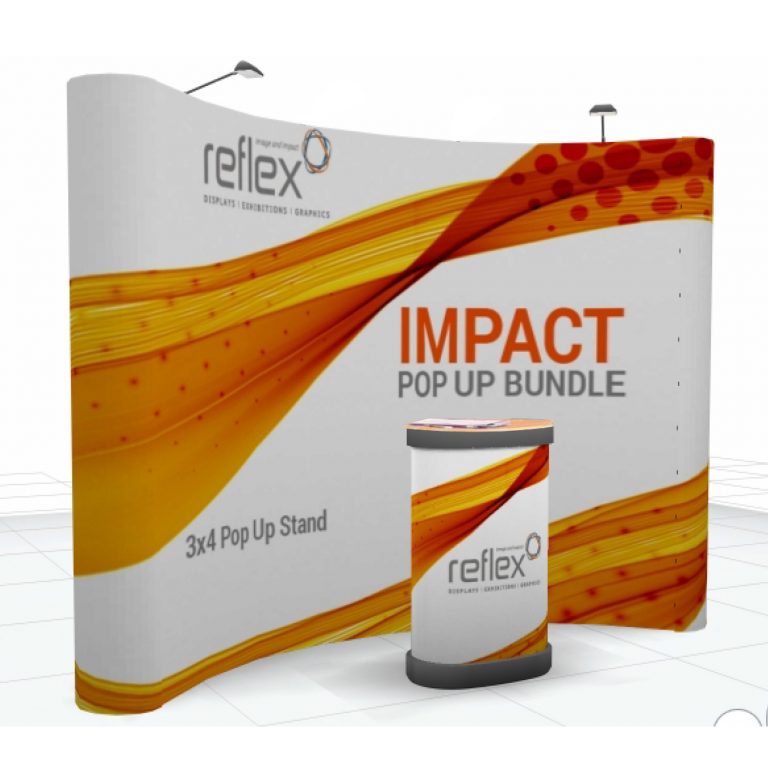3x4 Pop Up Curved Exhibition Stand | Reflex Exhibitions